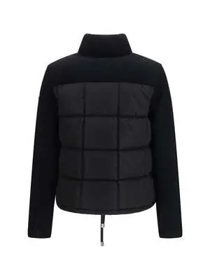 Moncler Quilted Wool Padded Cardigan With Zip