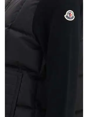 Moncler Quilted Wool Padded Cardigan With Zip
