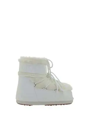 Moon Boot Icon Low Faux Fur Boots - White