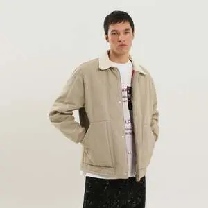 1989 STUDIO Beige Padded Canvas Jacket - Cream