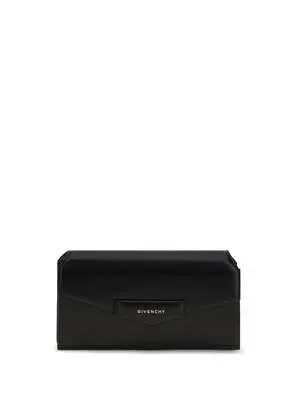 Givenchy Antigona Box Leather Pouch With Chain - Black