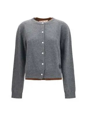 Marni Layered Effect Cashmere Cardigan - Gray