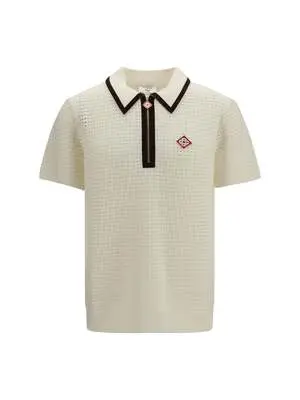 Casablanca Textured Terry Polo Shirt - Multicolor