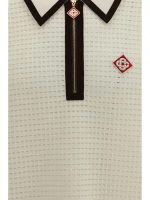 Casablanca Textured Terry Polo Shirt