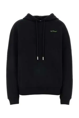Off-White Cotton Sweatshirt - Black