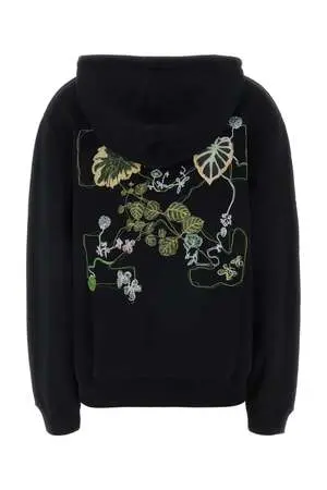 Off-White Cotton Sweatshirt - Black