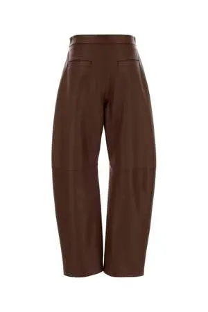 Sportmax Leather Cinepresa Pant - Brown