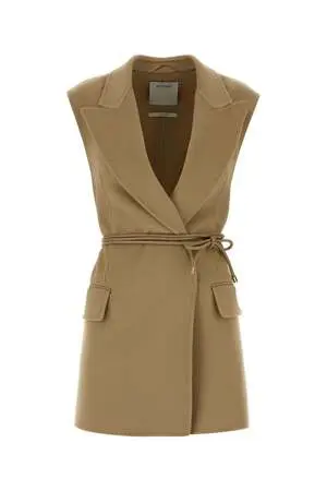 Sportmax Wool Rapido Vest - Brown