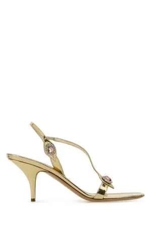 FERRAGAMO Leather Sandals - Gold
