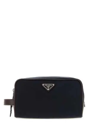 Prada Navy Re-nylon Speedrock Beauty Case - Blue