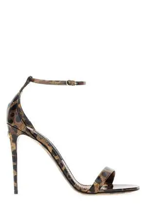 Dolce & Gabbana Printed Leather Sandals - Multicolor