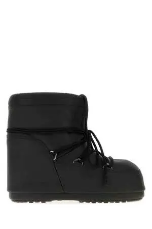 Moon Boot Synthetic Leather Icon Low Ankle Boots - Black