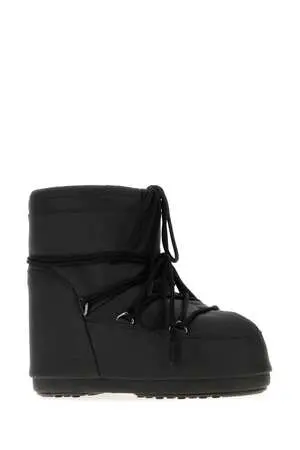 Moon Boot Synthetic Leather Icon Low Ankle Boots - Black