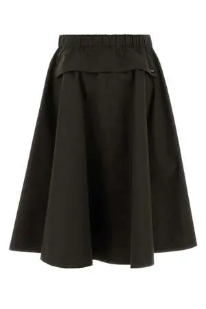 Prada Pleated Midi Skirt - Green