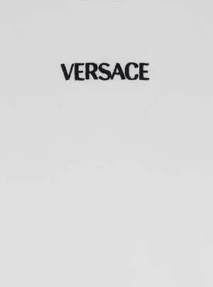 Versace T-shirt With Lettering Logo On The Front In Cotton