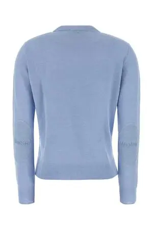 Max Mara S Powder Linen Fervore Sweater - Blue