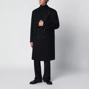 Tagliatore Virgin Wool Double-breasted Coat - Blue