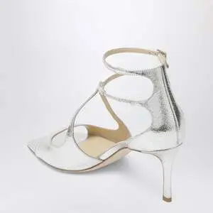 JIMMY CHOO Azia 75 Sandal - Silver