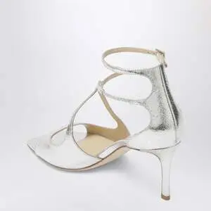 JIMMY CHOO Azia 75 Sandal - Silver