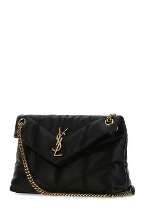 Saint Laurent Nappa Leather Puffer Shoulder Bag - Black