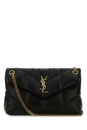 Saint Laurent Nappa Leather Puffer Shoulder Bag - Black