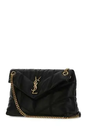 Saint Laurent Nappa Leather Puffer Shoulder Bag - Black