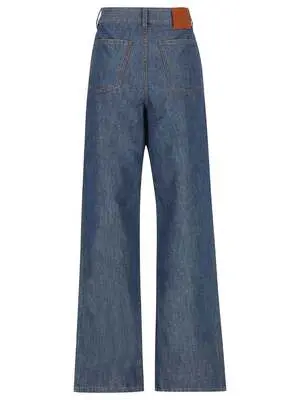 Fendi Ff Chambray Long Jeans - Blue