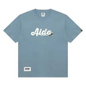 AAPE R Graphic Tee /grey - Blue