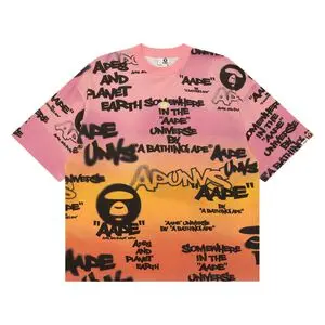AAPE Graffiti Multi-logo Tee /orange