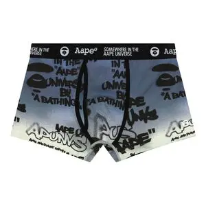 AAPE Graffiti Print Boxers /purple - Grey