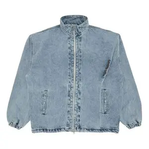 Y/project Pinched Logo Denim Windbreaker 'ice - Blue