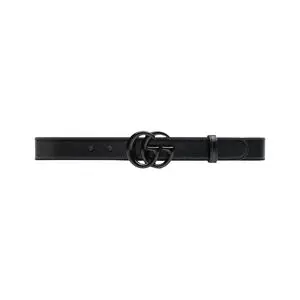 Gucci Gg Marmont Thin Belt - Black