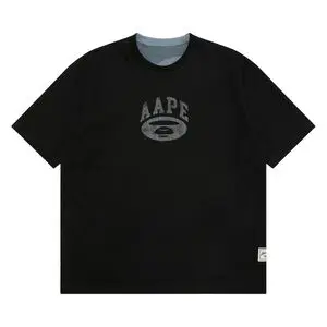 AAPE Moonface Logo Tee - Black