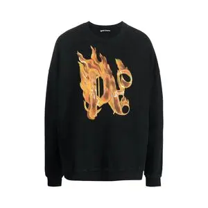 Palm Angels Burning Monogram Crewneck