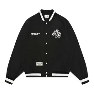 AAPE Sports Logo Varsity Jacket - Black