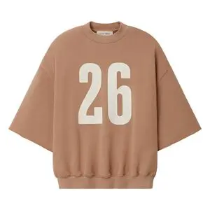 Fear Of God 3/4 Sleeve Crewneck 'washed Ginger