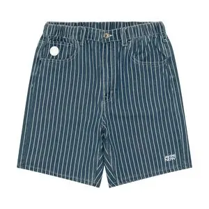 AAPE Now Moonface Denim Shorts /white - Blue