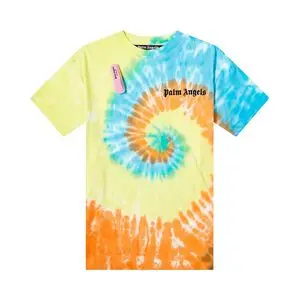 Palm Angels Mixed Tie Dye Cut Vint Tee 'light /yellow - Blue