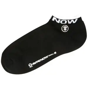 AAPE Now Moonface Ankle Socks - Black