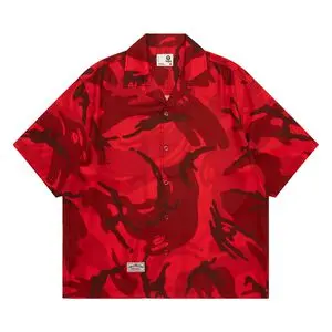 AAPE Sports Camo Short Sleeve Shirt /multicolor - Red