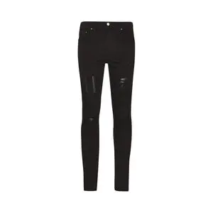Amiri Leather Core Logo Jean - Black