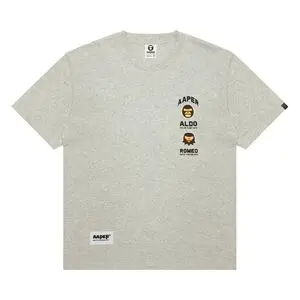 AAPE R Graphic Tee /heather - White