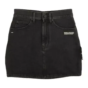 Off-White Denim Mini Skirt - Black