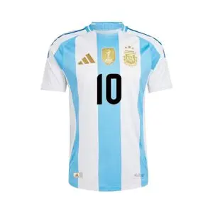 Adidas Argentina 2024 Messi Home Authentic Jersey 'white/ Burst - Blue