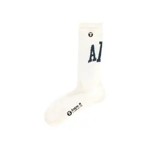 AAPE Moonface Logo Socks 'ivory