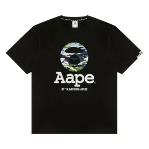 AAPE Camo Logo Tee - Black