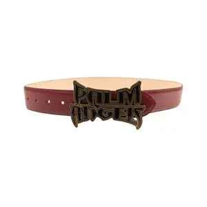 Palm Angels Leather Logo Plate Belt