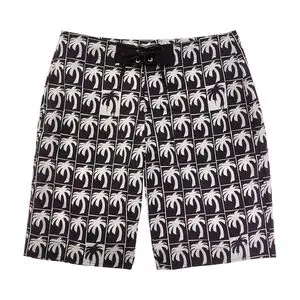 Palm Angels Dripping Swimshort /white - Black