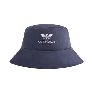 Kith X Giorgio Armani Cupro Jersey Bucket Hat 'nocturnal - Blue