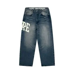AAPE Sport Logo Jeans /yellow - Blue